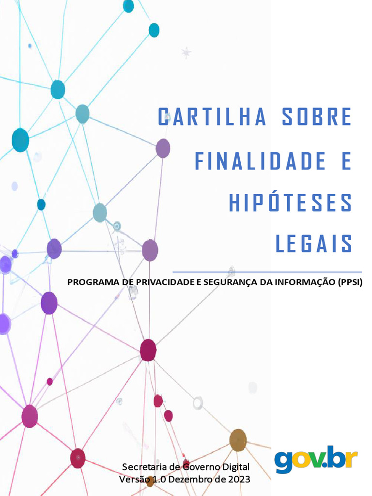 Cartilha sobre Finalidade e Hipóteses Legais na LGPD | PDF | Justiça ...