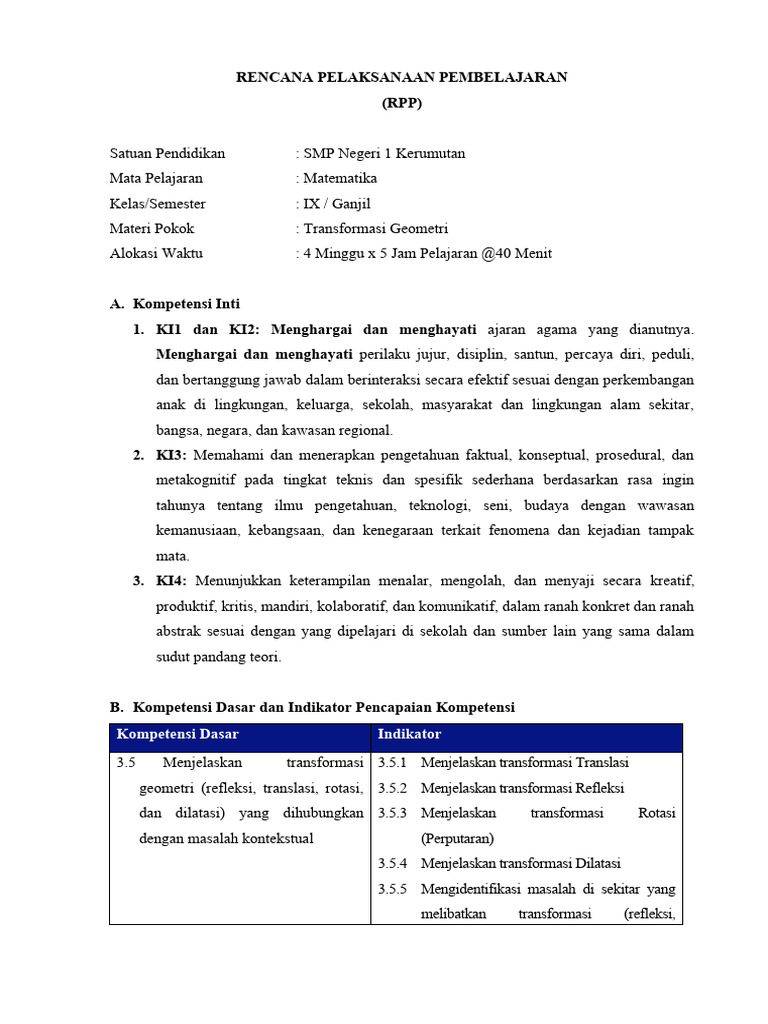 BAB 4 Transformasi Geometri Ok | PDF