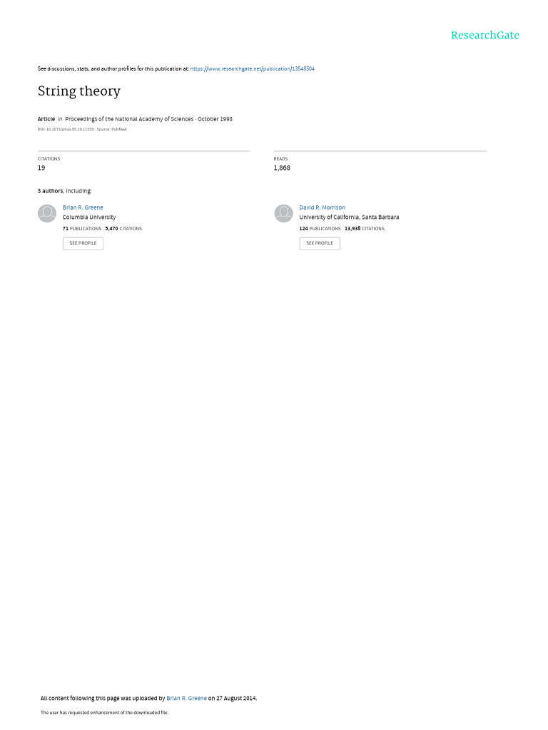 String Theory | PDF | String Theory | Fundamental Interaction