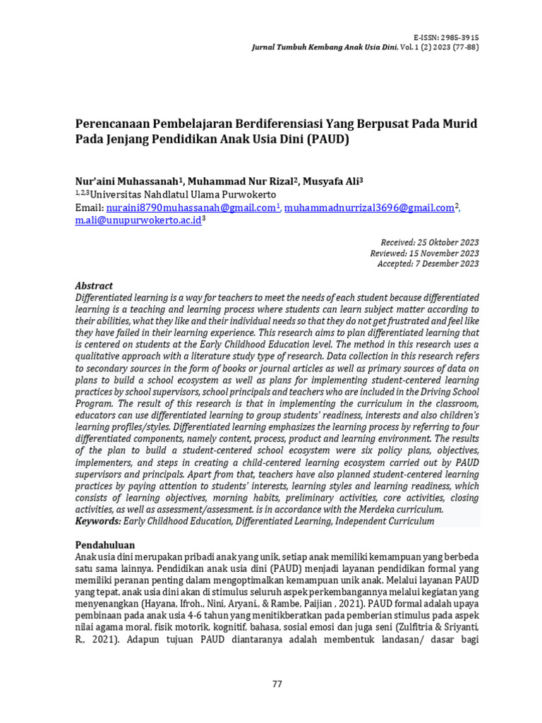 Memahami Kebijakan Tentang Prinsip Pengembangan Pembelajaran Berdiferensiasi | PDF | Learning ...