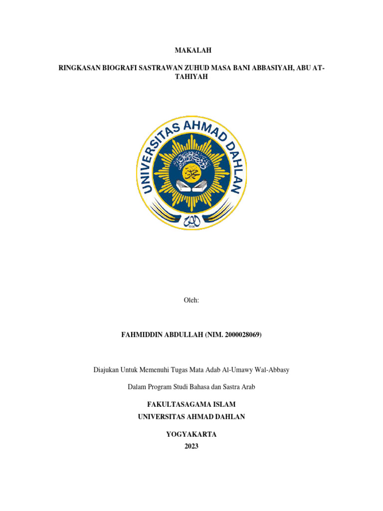 Biografi Abu At-Tahiyah | PDF