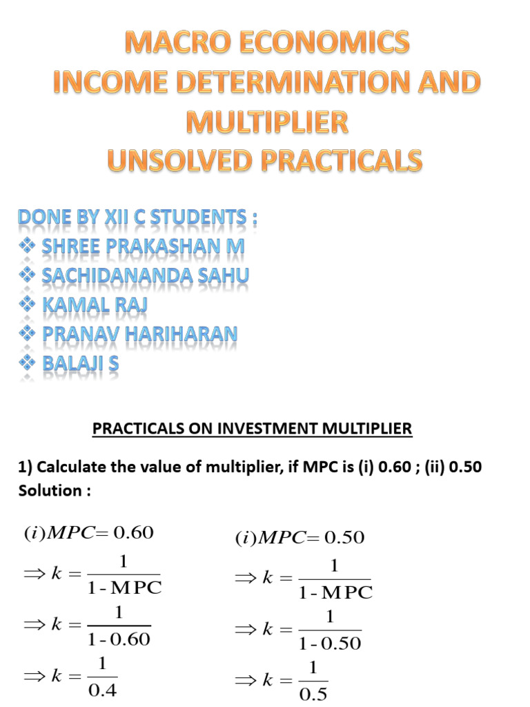 ln3 Numericals | PDF | Consumption (Economics) | Fiscal Multiplier