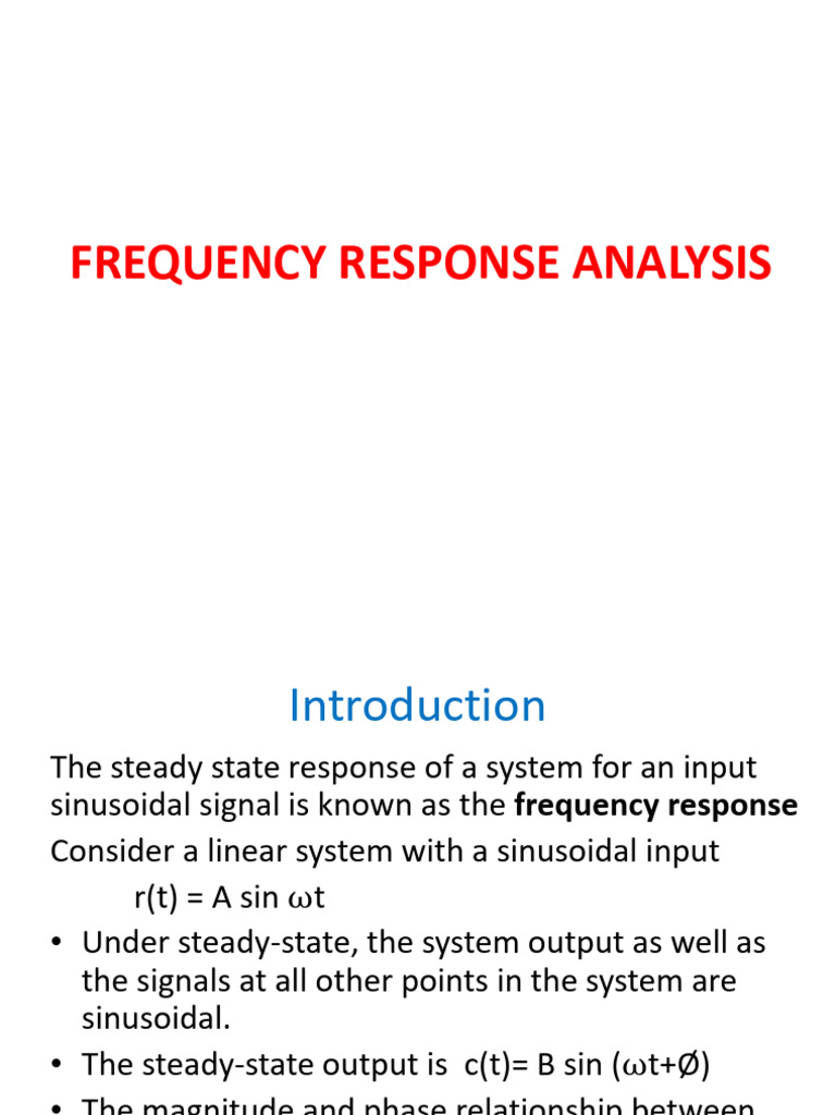 Frequency Response Analysis in Control Systems | PDF ...