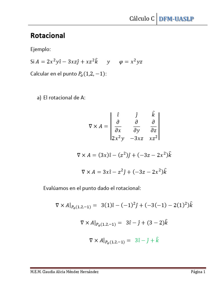 17) Rotacional | PDF | Matemáticas | Funciones y mapeos