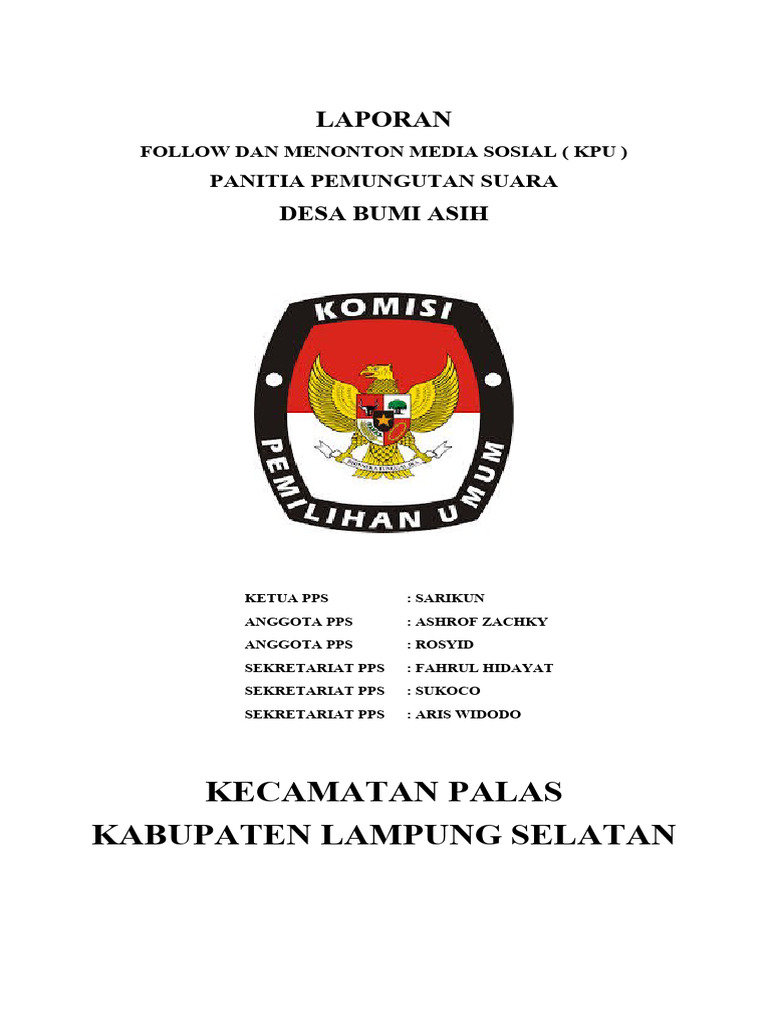 Cover Laporan Medsos Kpu | PDF