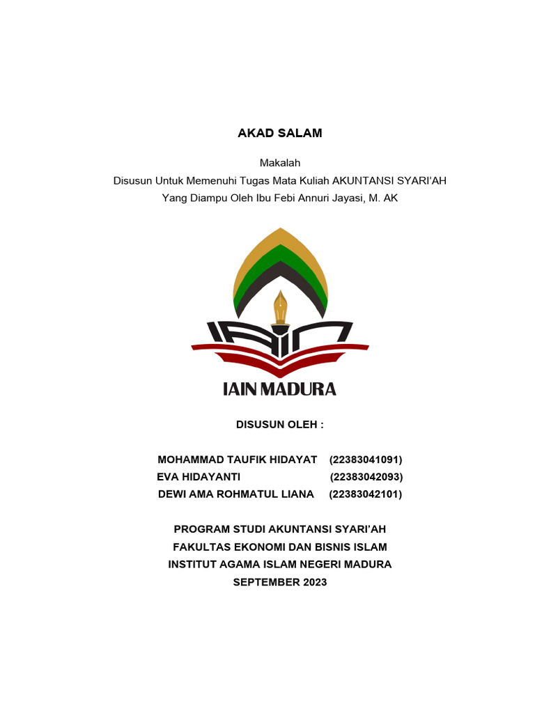 Akad Salam | PDF