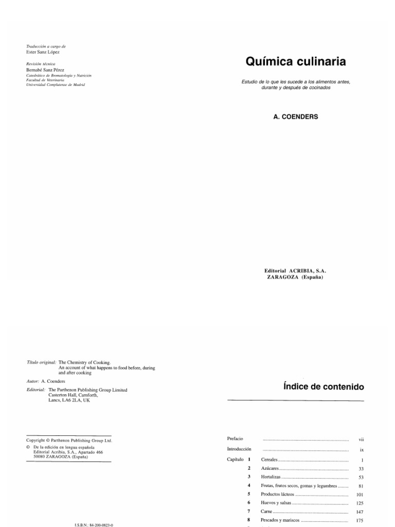 A.coenders Química Culinaria | PDF