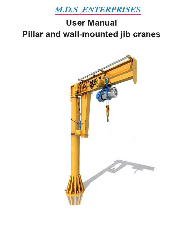 Jib Crane Operation and Safety Manual | PDF | Crane (Machine) | Equipment
