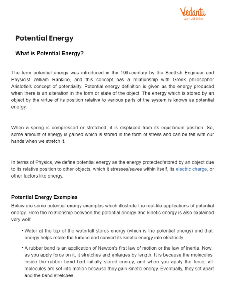 Potential Energy | PDF