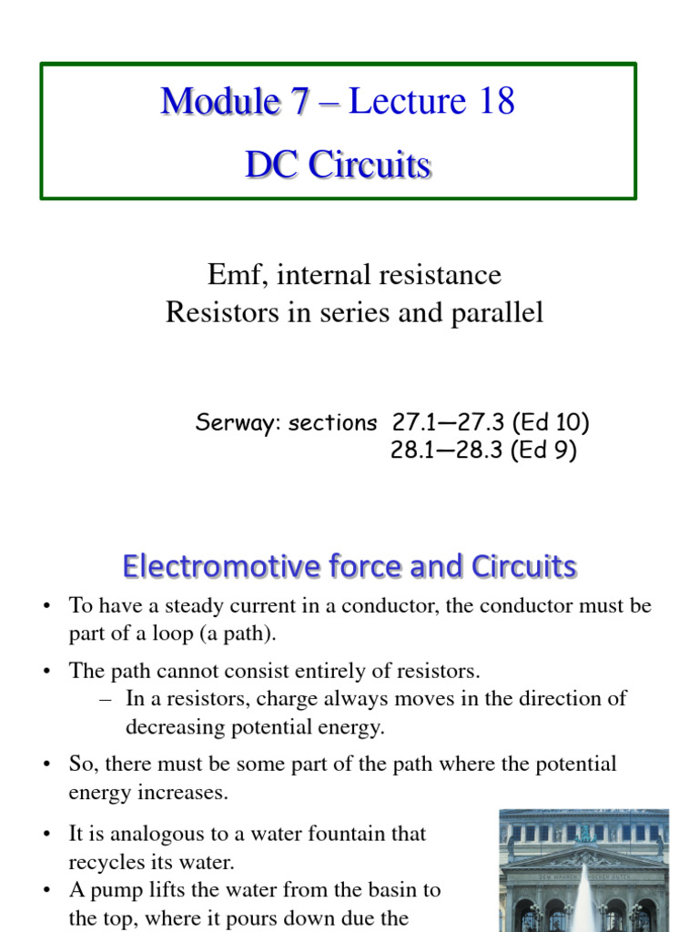Lecture18-Module 7-DC Circuits-Ave1 | PDF