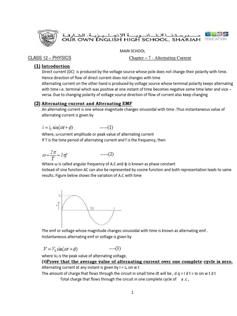 Understanding Alternating Current Basics | PDF