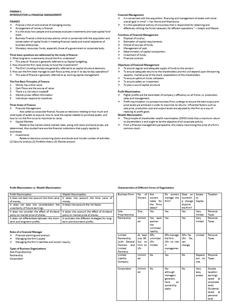 INTRODUCTION To FINANCIAL MANAGEMENT | PDF