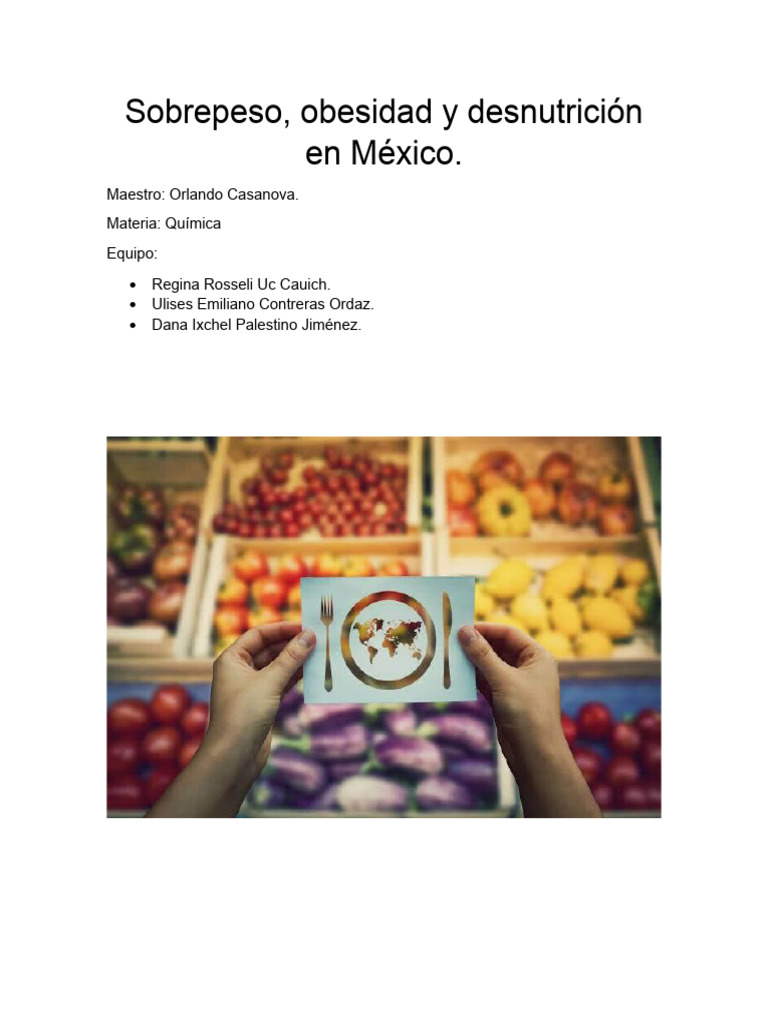 Sobrepeso Obesidad Y Desnutrición Pdf Obesidad Desnutrición