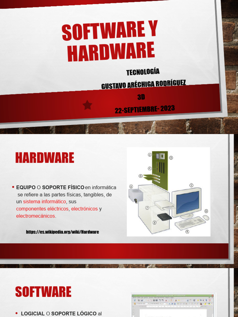 Software y Hardware GUSTAVO | PDF | Hardware de la computadora | Software
