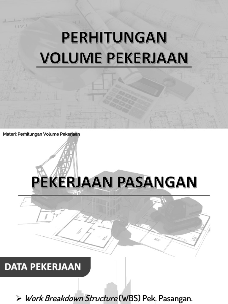 Perhitungan Volume Dinding Trasram | PDF