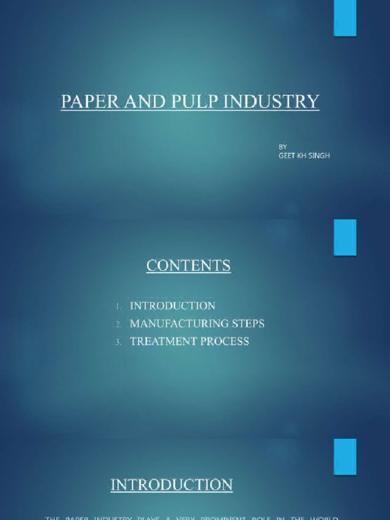 Paper Manufacturing Process | PDF