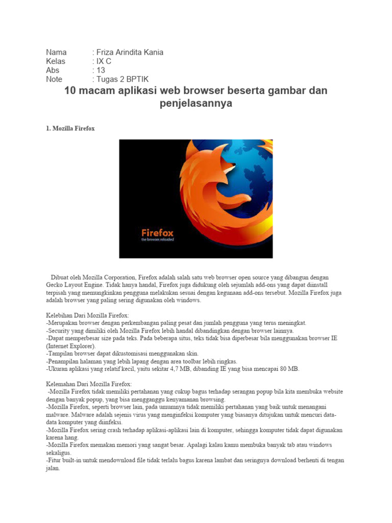10 Macam Browser Frizakania | PDF