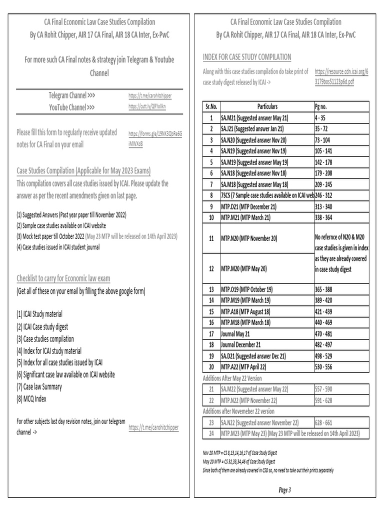 CA DT Final Case Studies Compilation May 2023 | PDF
