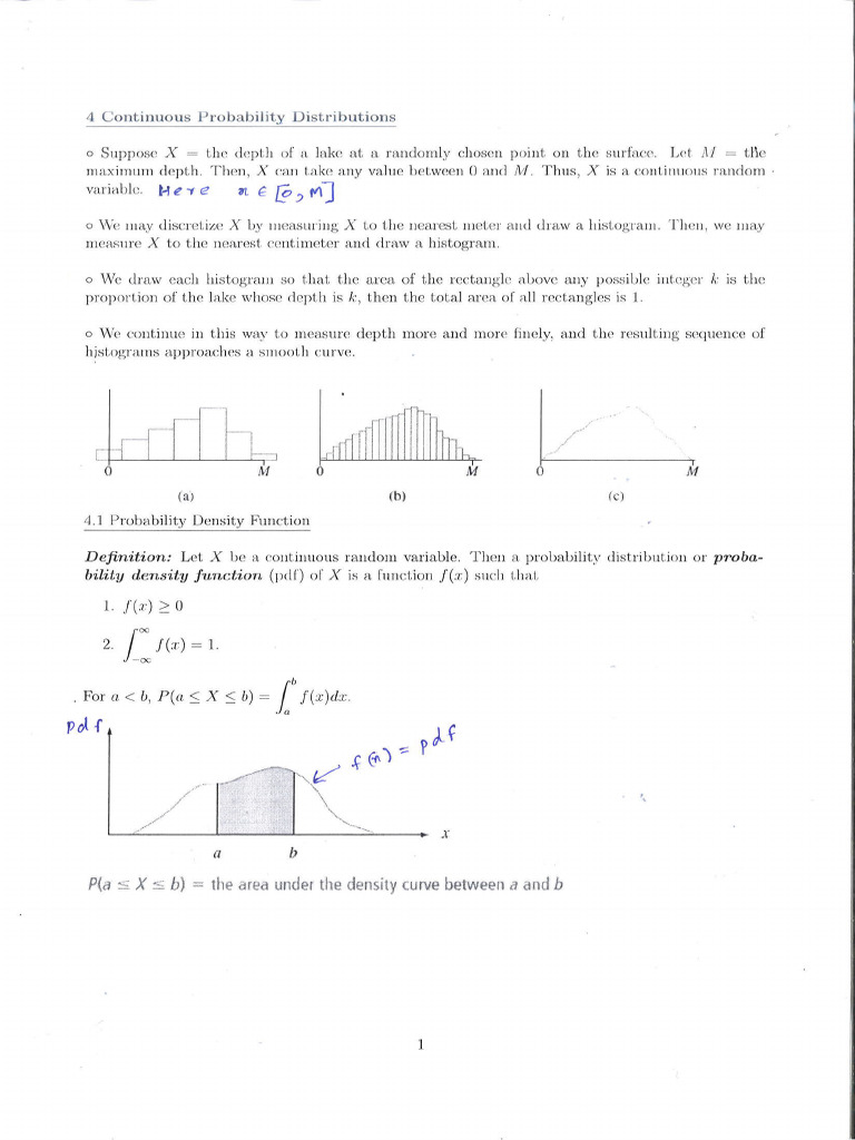 4) Continuous Probability Distribution | PDF