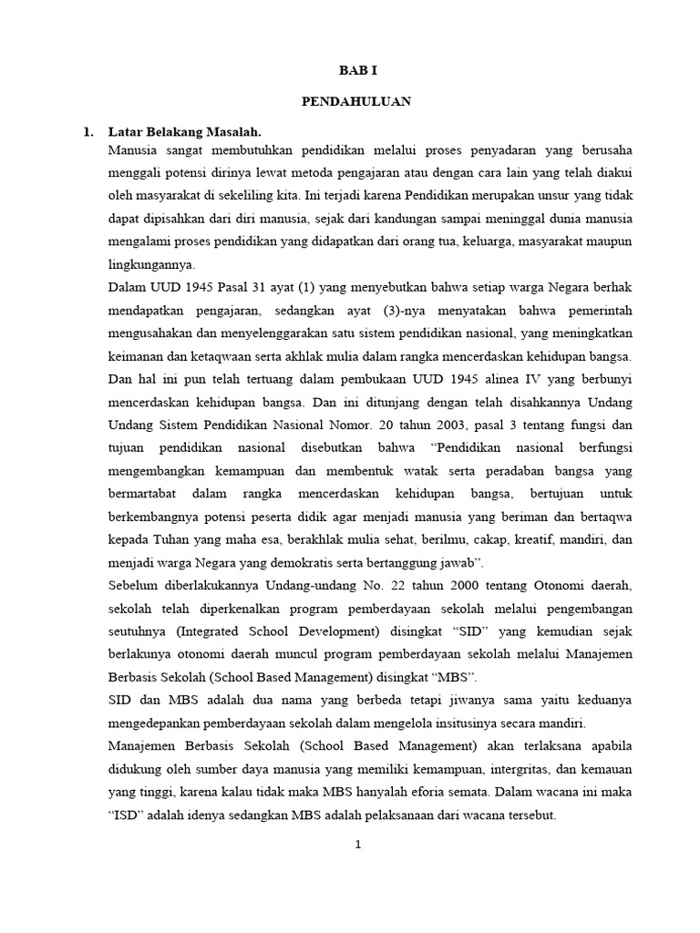 Contoh Program Kerja Kepala Sekolah | PDF