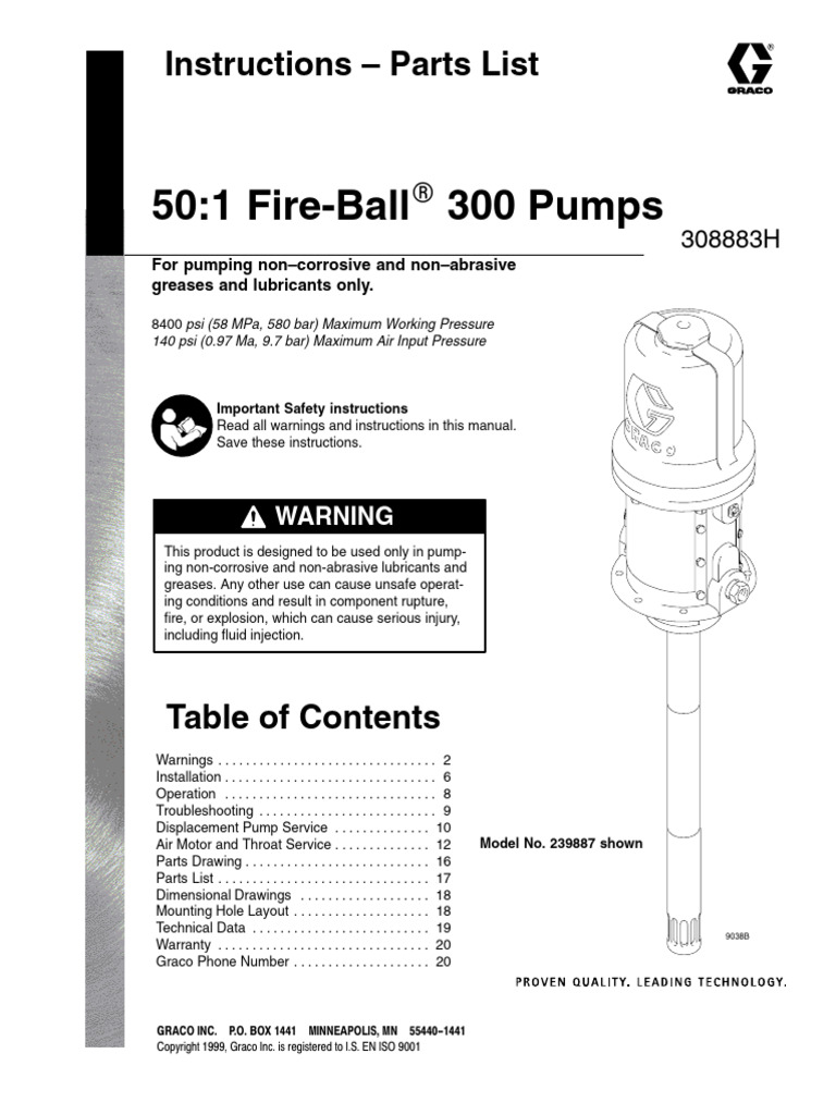Graco Fire Ball 300 | PDF | Pump | Valve