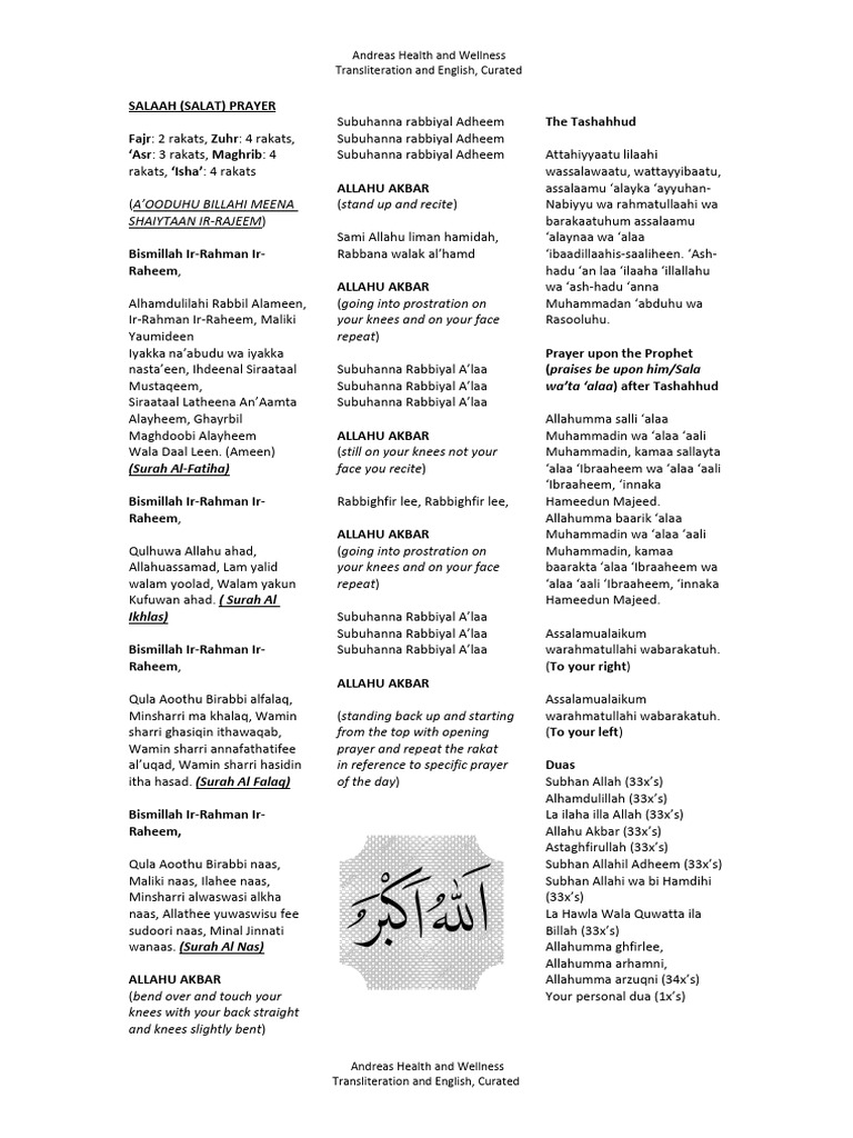 Andreas Health & Wellness SALAAH | Download Free PDF | Abrahamic Religions | Religious Faiths