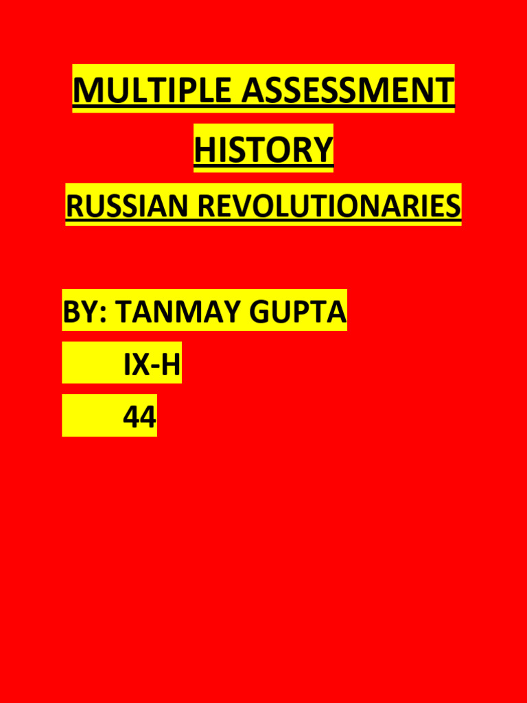 Russian Revolutionaries 1 | PDF | Karl Marx | Vladimir Lenin