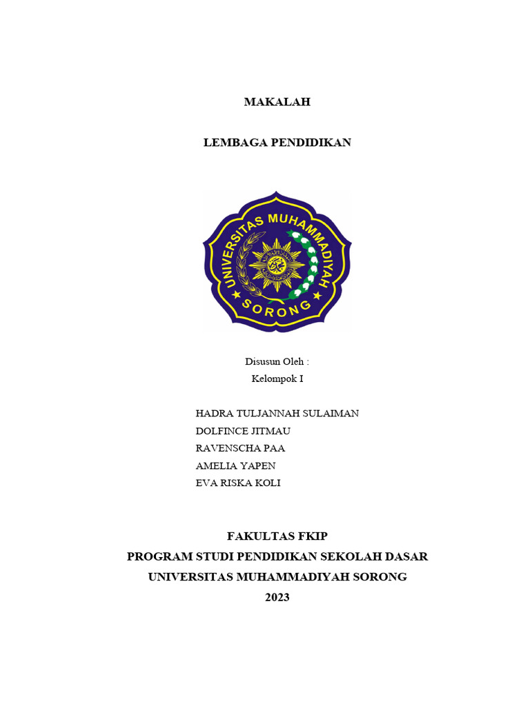 UMS - Makalah - Pendidikan X | PDF