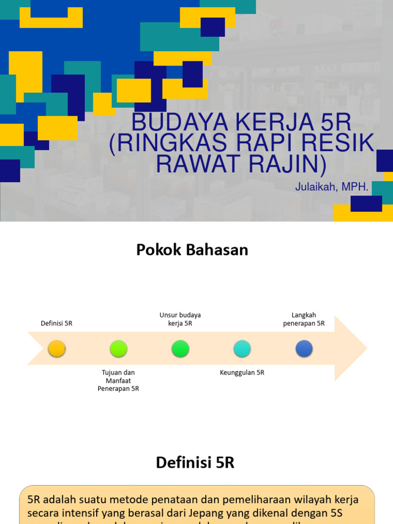 Budaya Kerja 5R (Ringkas Rapi Resik Rawat Rajin) | PDF