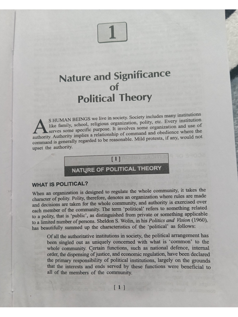Political Theory Nature and Significance | PDF