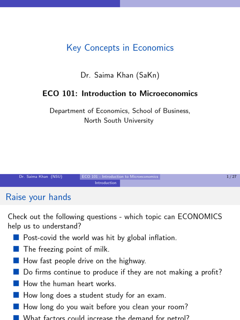 L1 ECO101 Intro | PDF