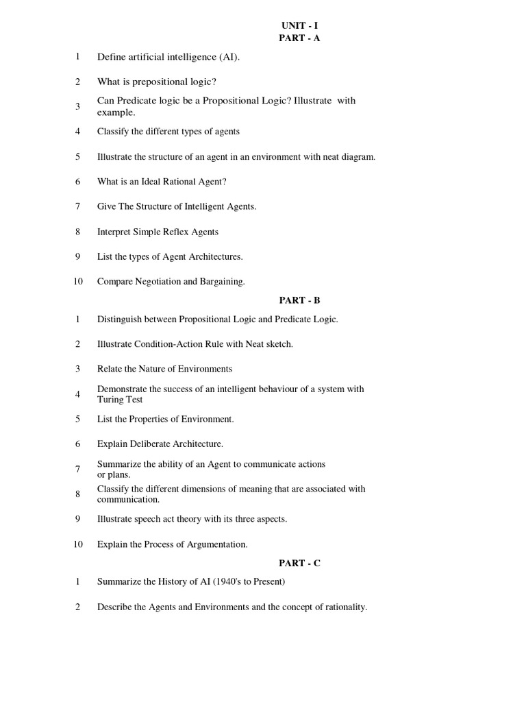 Define Artificial Intelligence (AI) - What Is Prepositional Logic? Can ...