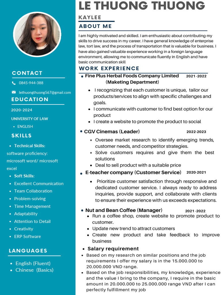 Le Thuong Thuong | PDF | Customer | Marketing