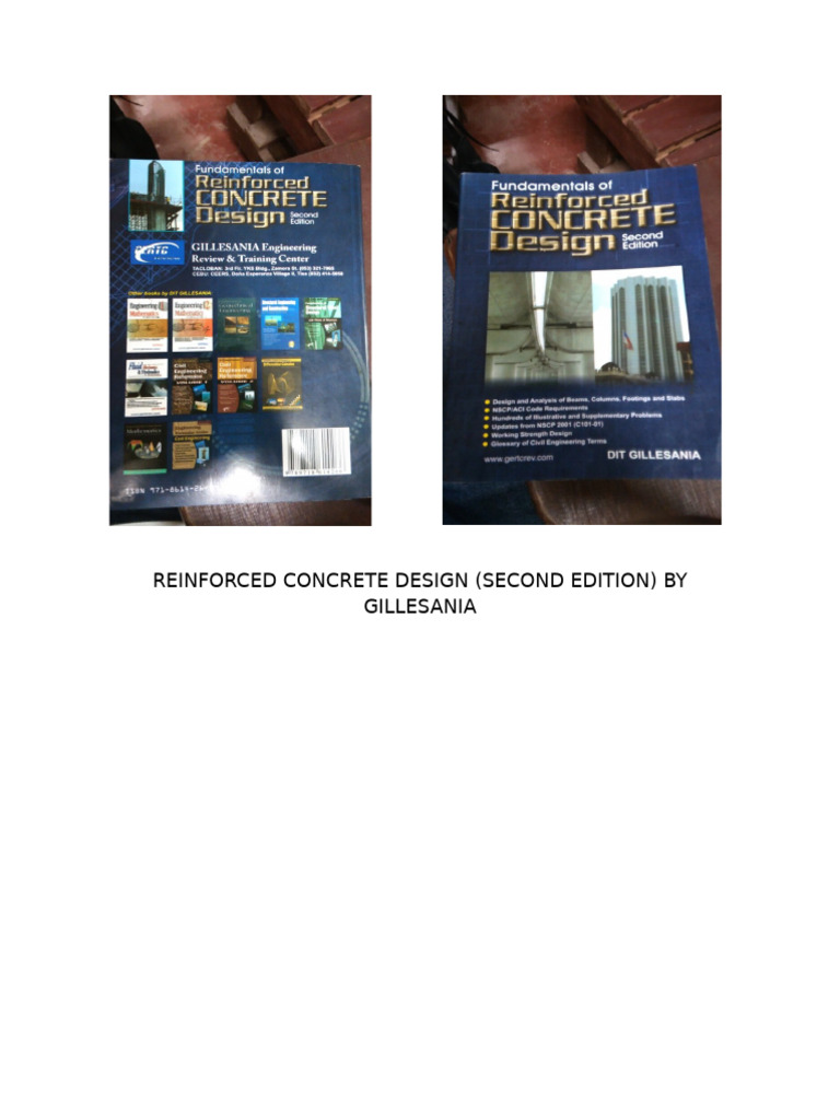 Reinforced Concrete Design Second Edition by Gillesania PDF Free | PDF
