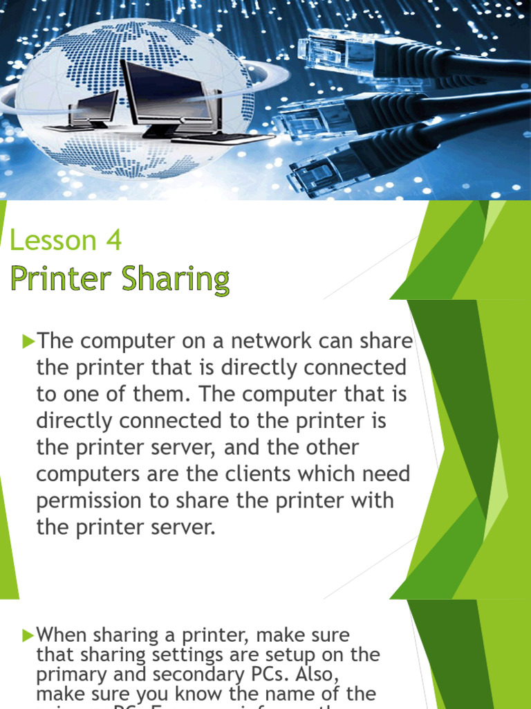 Lesson 4 Printer Sharing | PDF