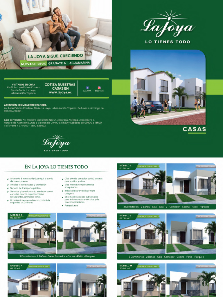 Diptico CASAS LaJoya | PDF