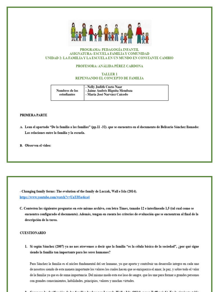 Taller. Repensando El Concepto de Familia | PDF | Familia | LGBT