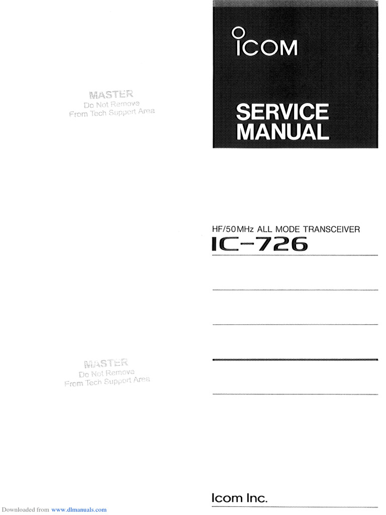 Icom IC-726 Service Manual | PDF