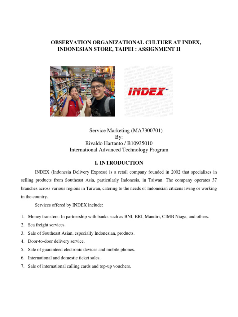 Organizational Culture at INDEX Taiwan | PDF | Multiculturalism ...