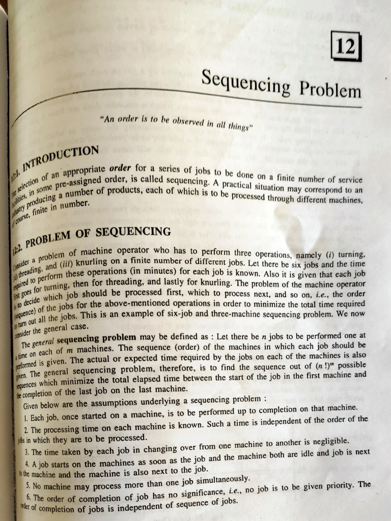 Sequence Problem | PDF | Mathematical Optimization | Systems Science