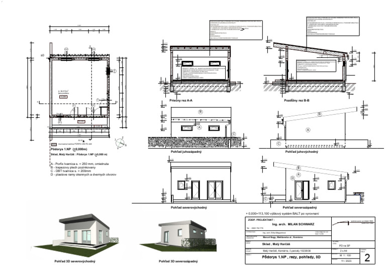 Sklad - Podorys - Rezy - Pohlady | PDF