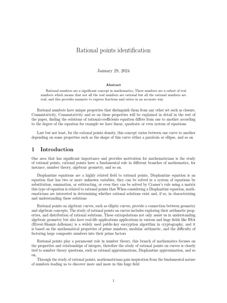 Rational Points Identification | PDF | Equations | Number Theory