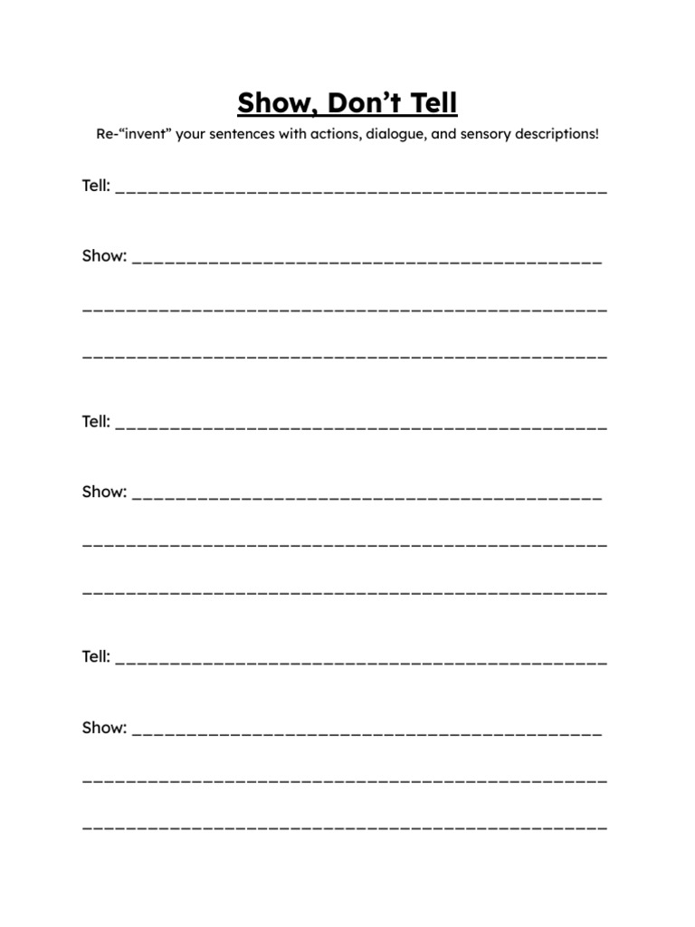 Writing with Action & Dialogue | PDF