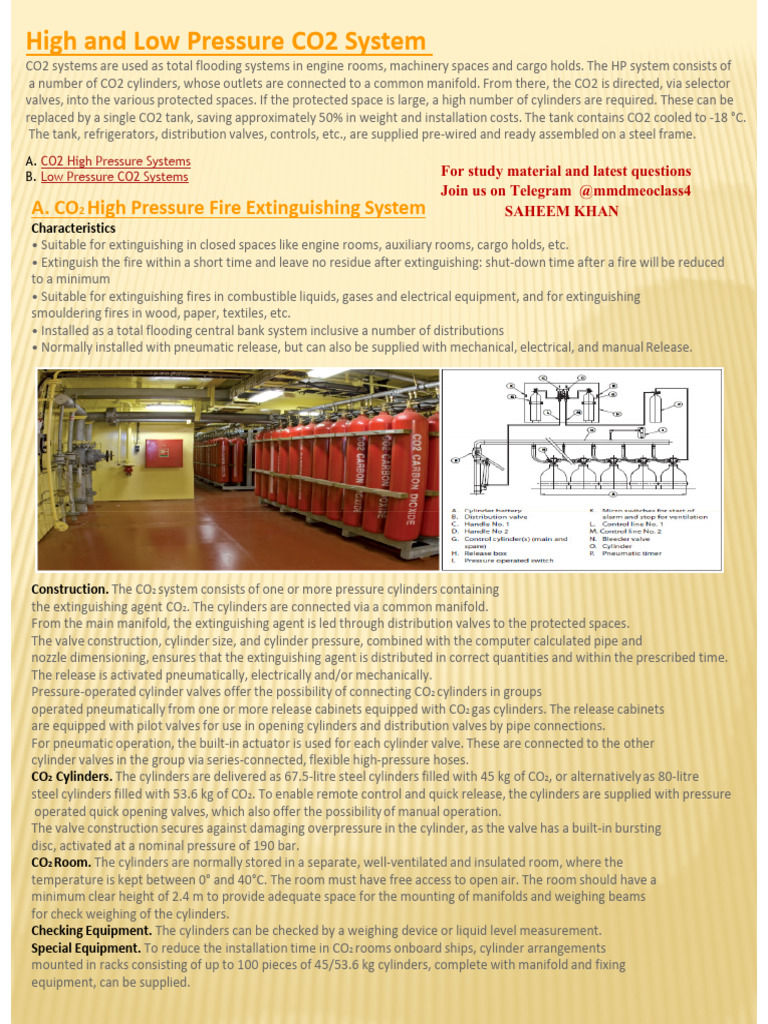 High and Low Pressure CO2 System | PDF | Valve | Carbon Dioxide