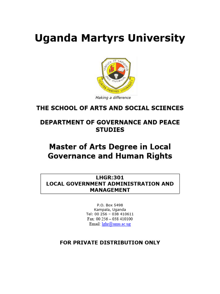 301 Local Government Management and Administration Student Guide | PDF