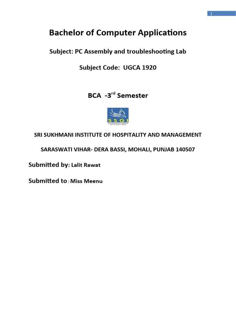 Pcat Assignment | PDF