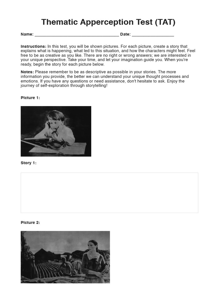 Thematic Apperception Test (TAT) | PDF
