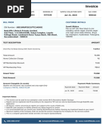 Thyrocare Payment Receipt for Tests | PDF