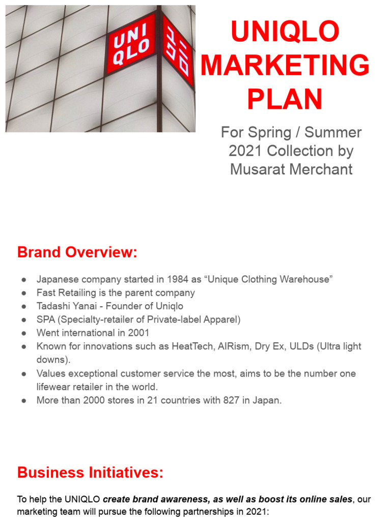 Uniqlo Marketing Plan | PDF | Brand | Marketing