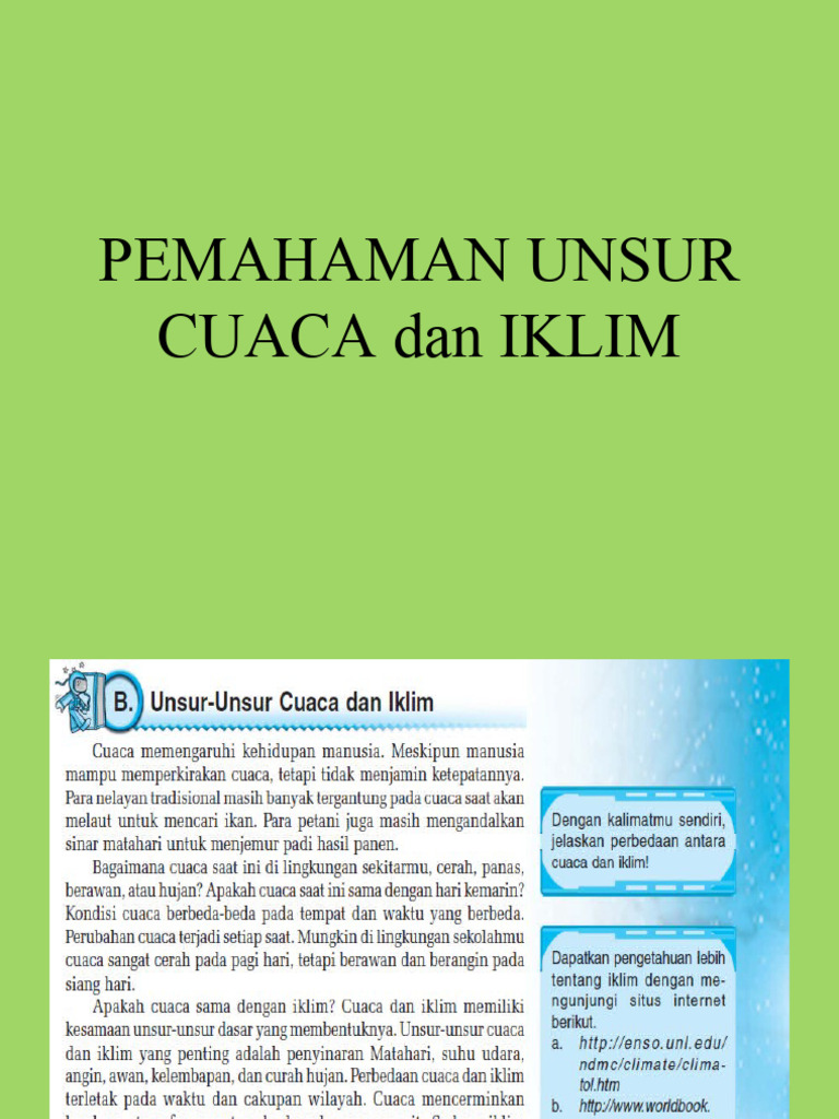 2-Pemahaman Unsur Cuaca Dan Iklim | PDF